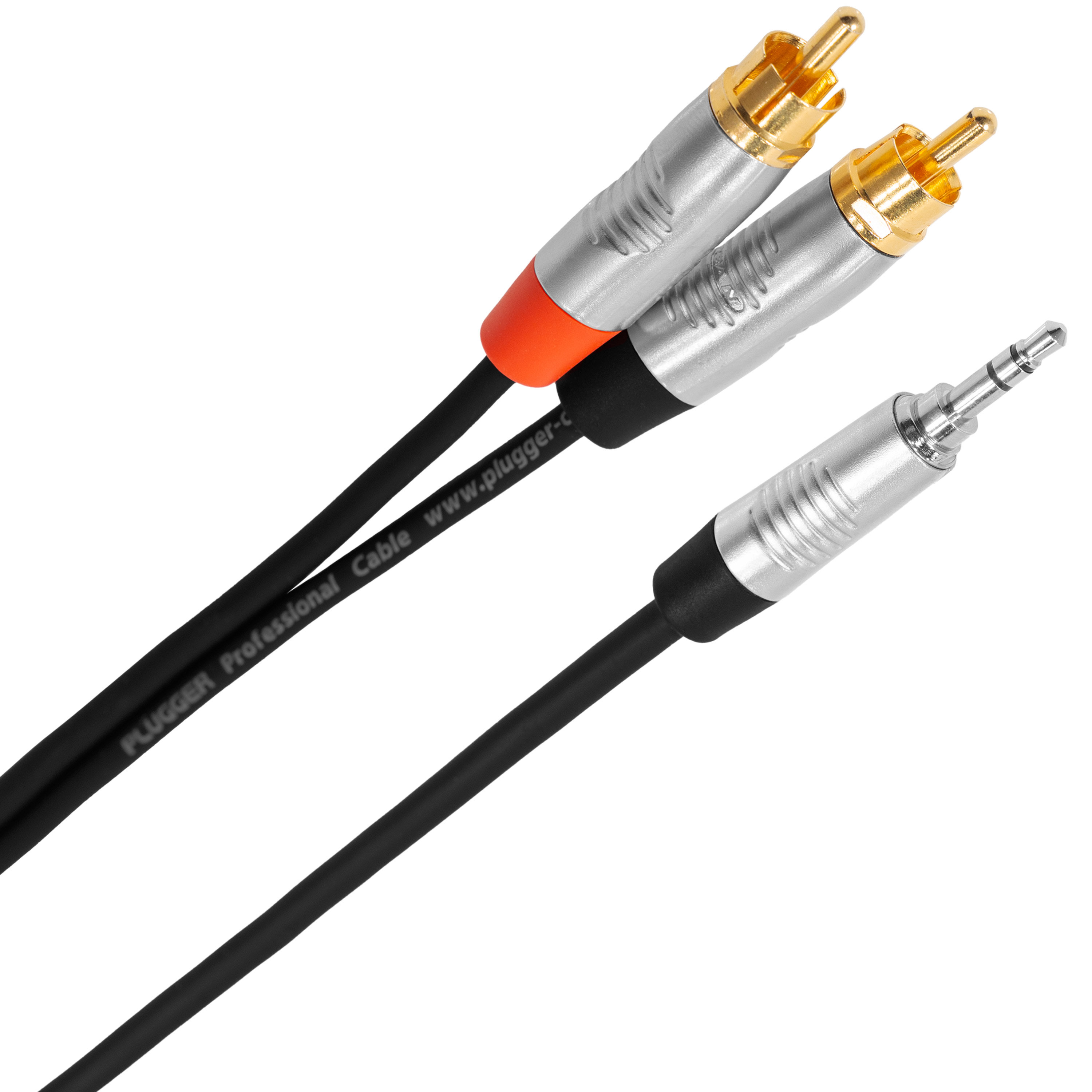 Plugger Câble Y mini-Jack mâle stéréo - RCA mâle 3m Touring - Câbles en ...