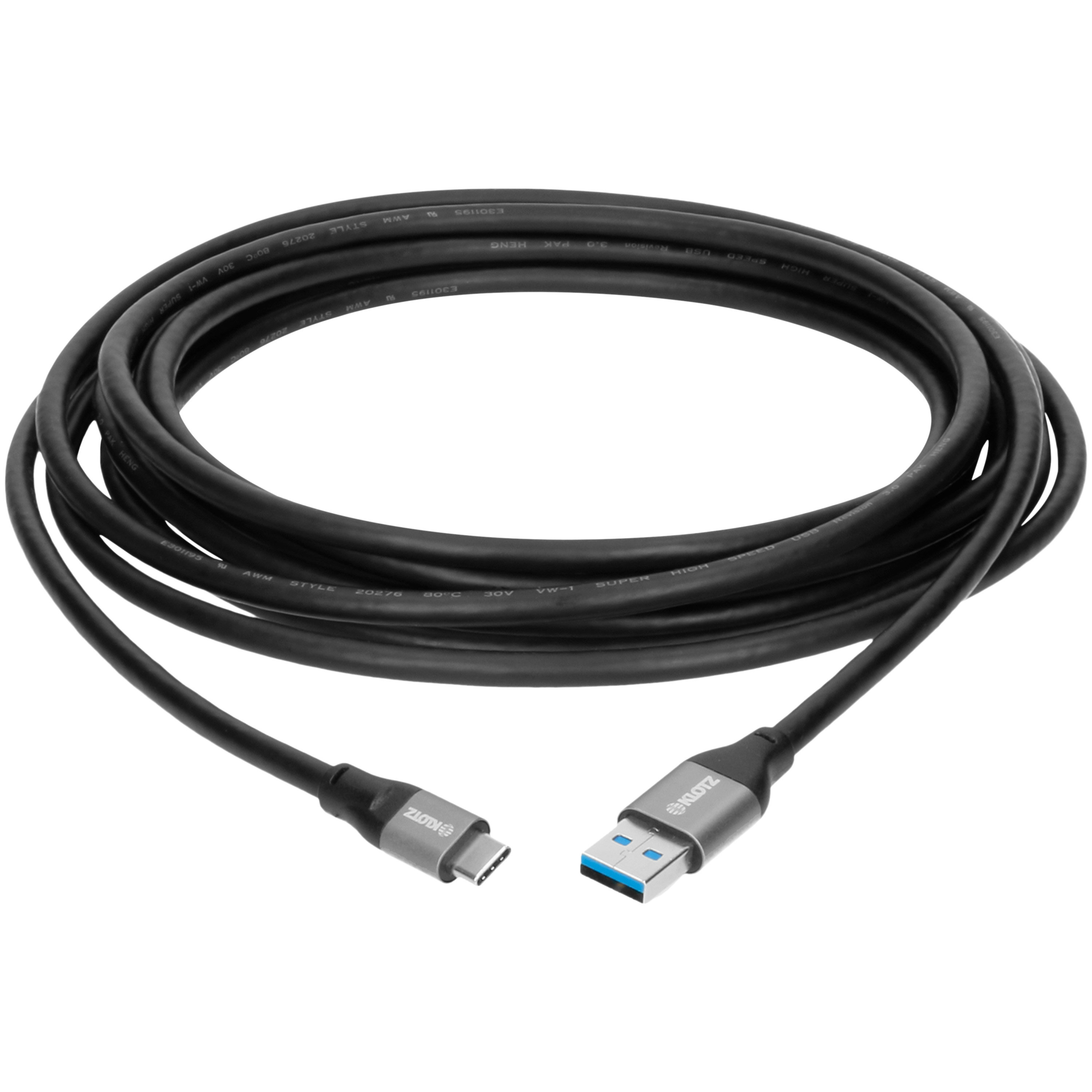 Klotz Câble USB 3.1 USB-A / USB-C noir, longueur 3 m - Câble numérique ...