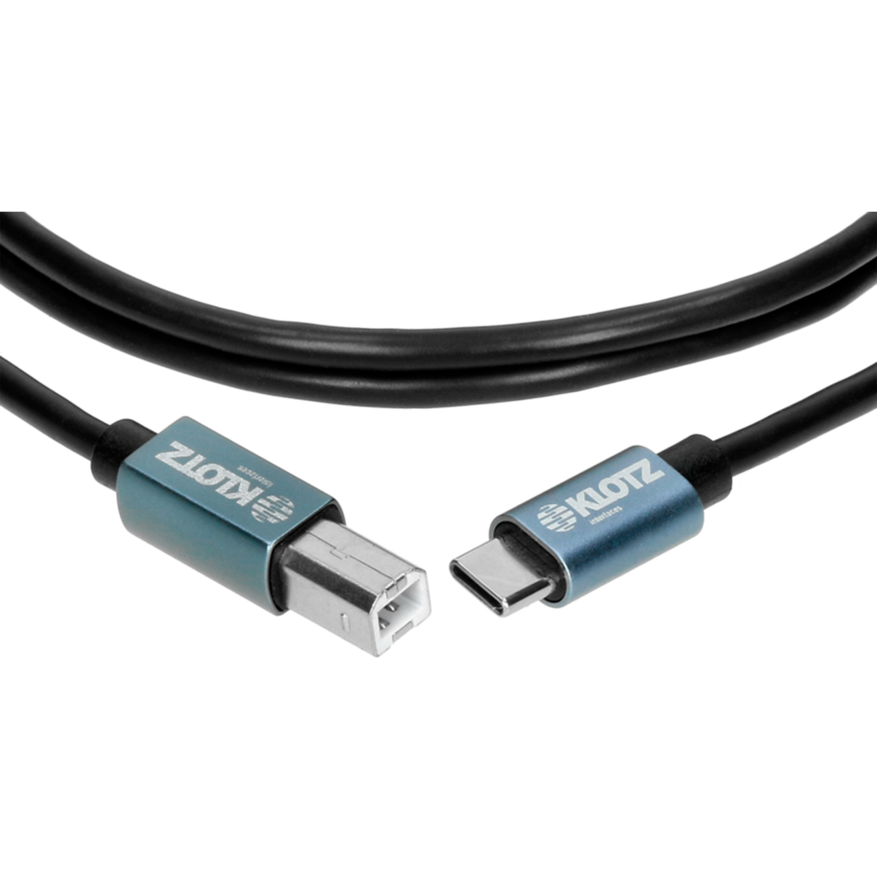 Klotz Câble USB 2.0 USB-C / USB-B noir, longueur 5 m - Câble numérique ...