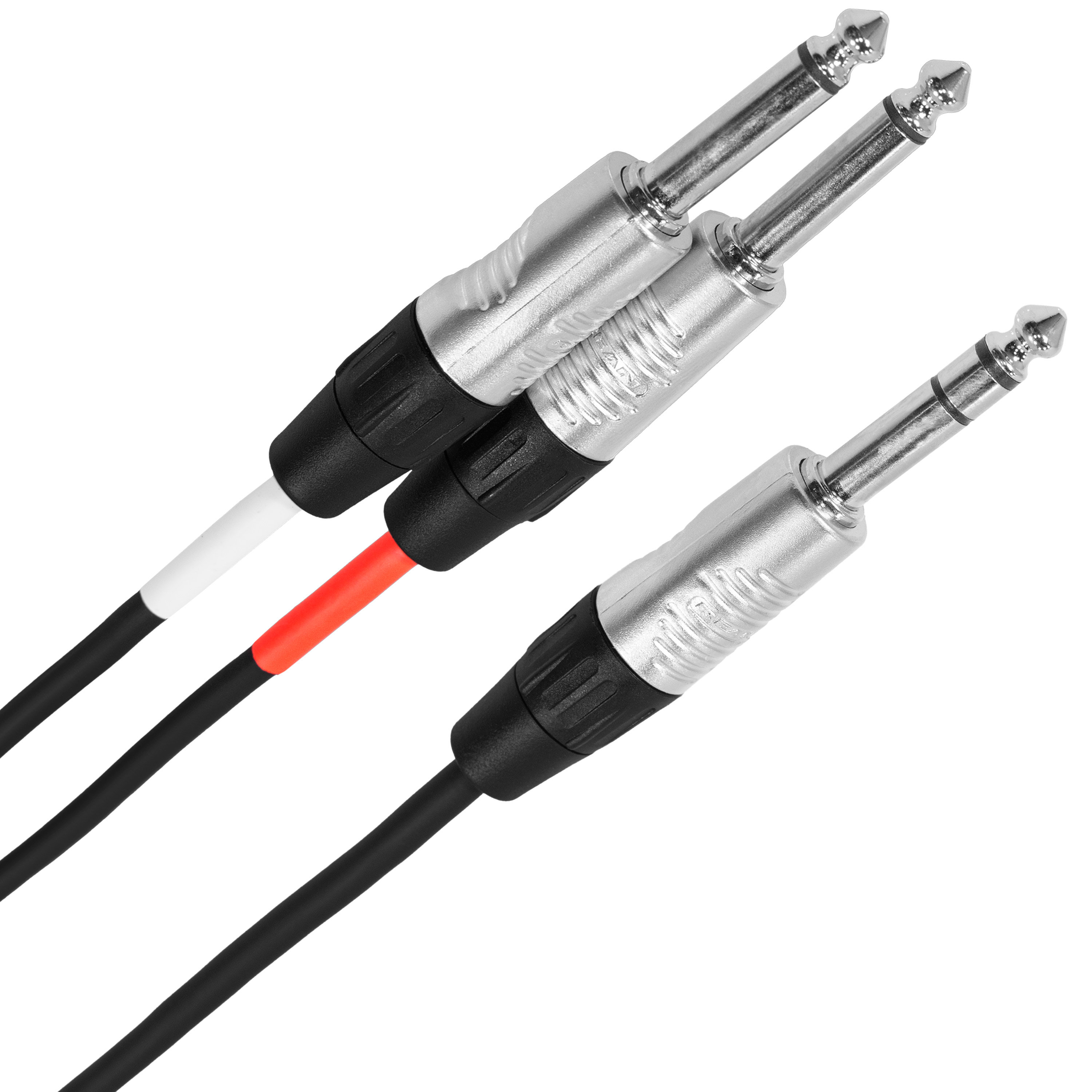 Plugger Câble Y Jack mâle stéréo - Jack mâle mono 1m Touring - Câble ...