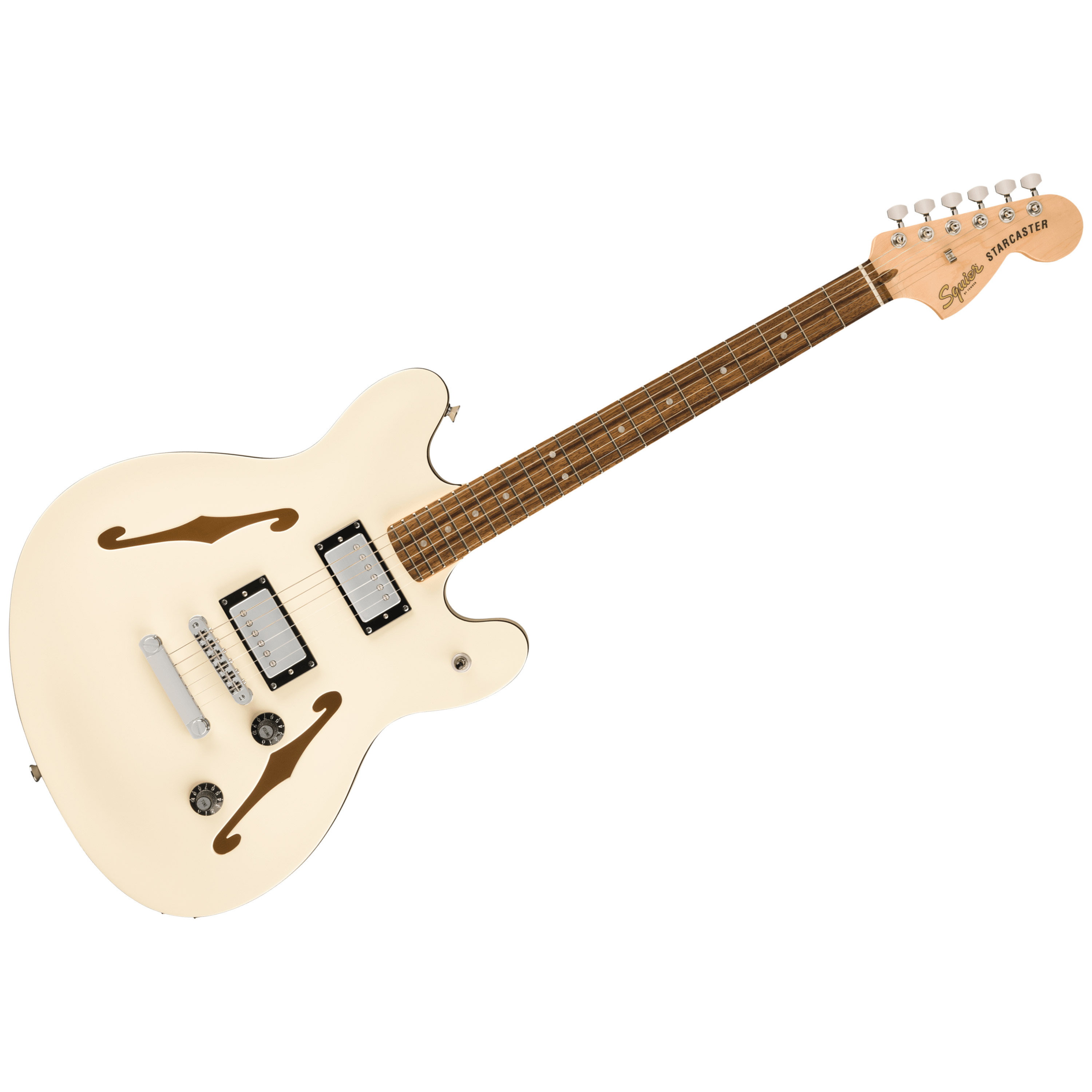 Squier by FENDER Affinity Starcaster Deluxe LRL Olympic White - Guitare ...