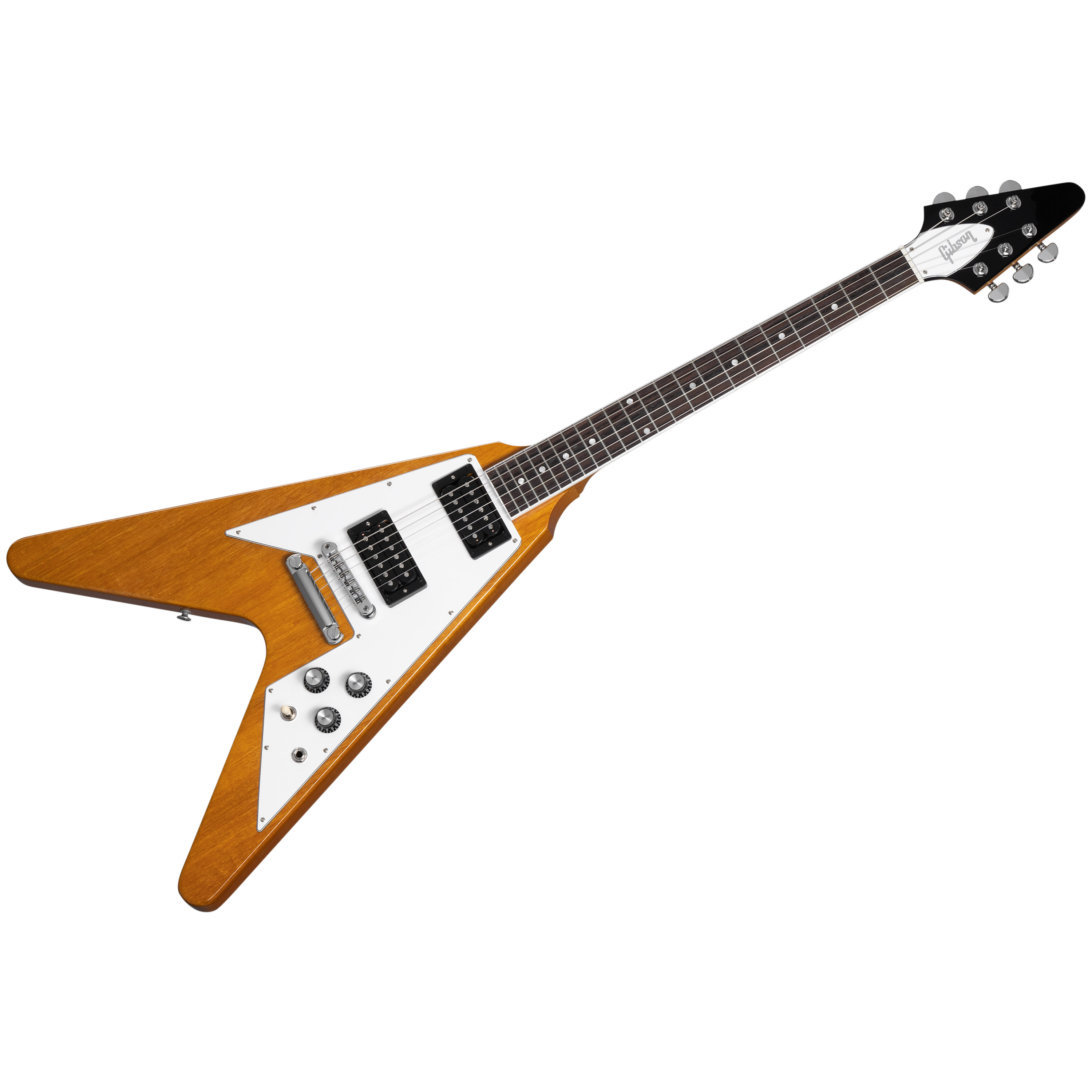 Gibson 70s Flying V Antique Natural - Guitare flying V SonoVente.com