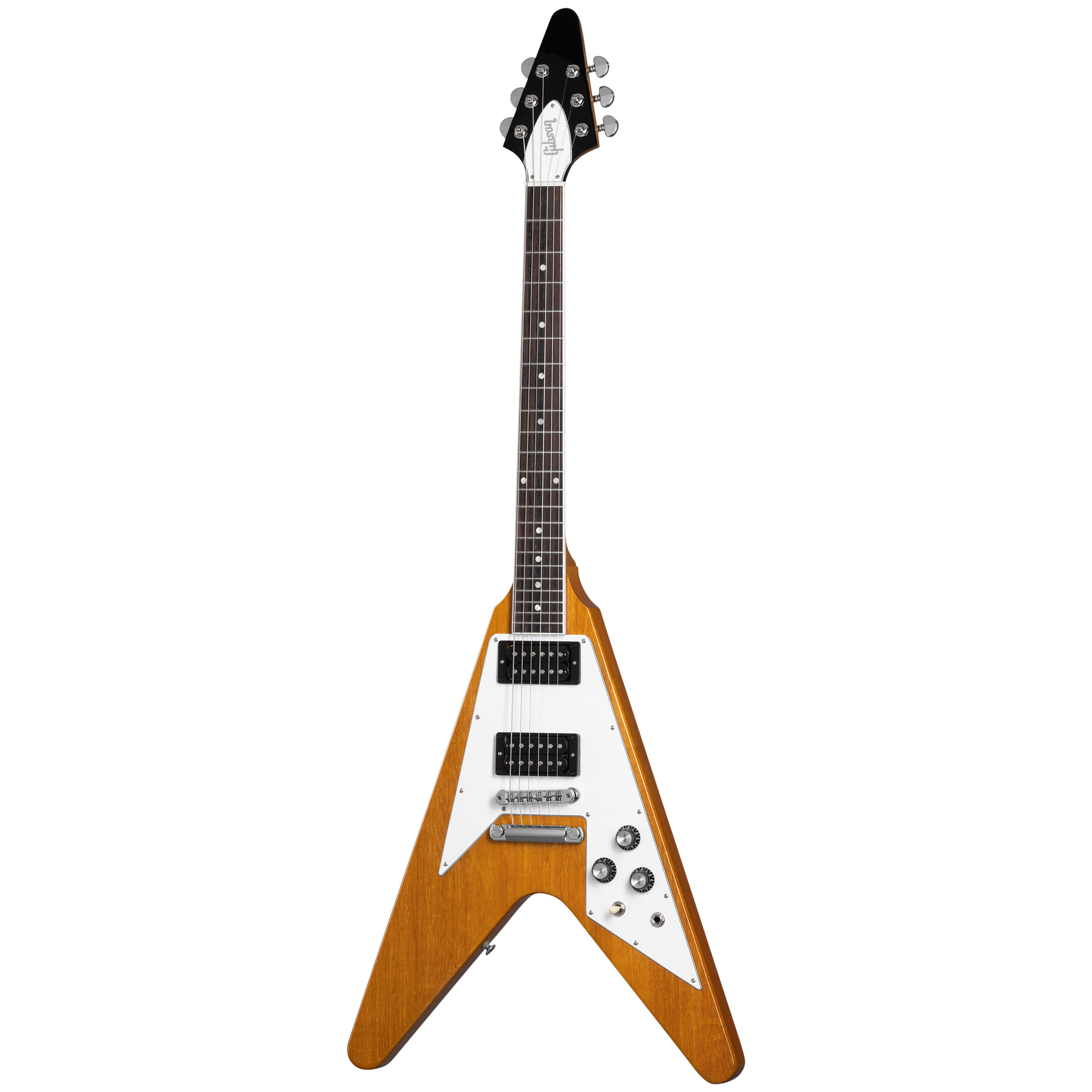 Gibson 70s Flying V Antique Natural - Guitare flying V SonoVente.com